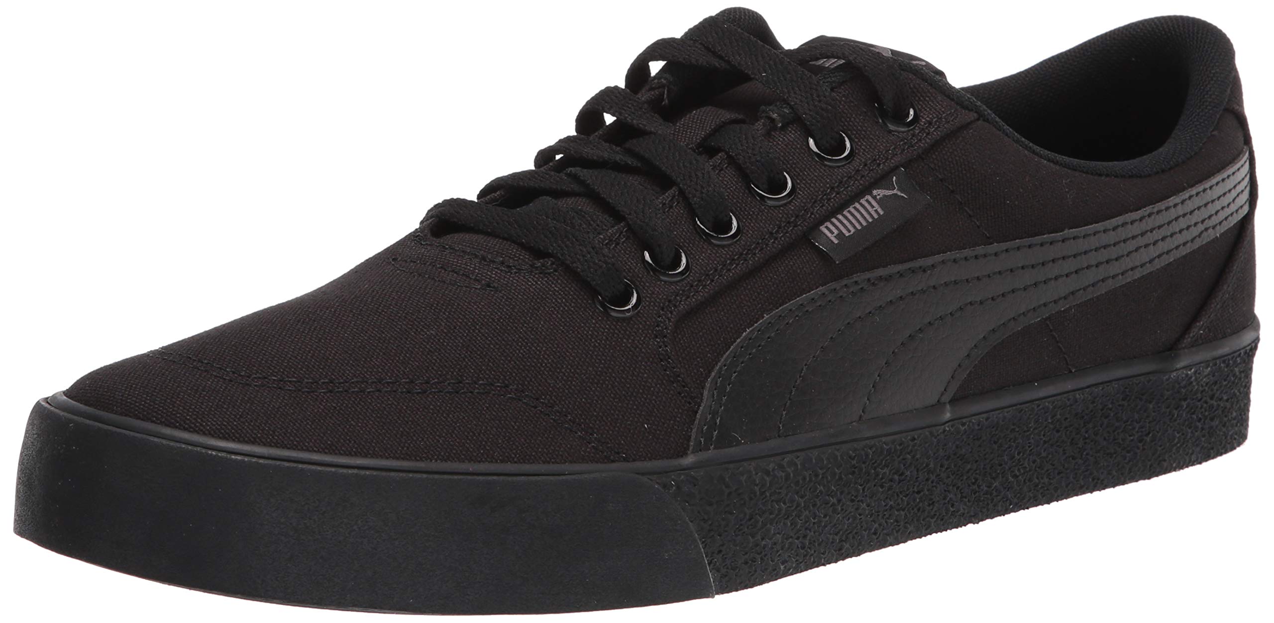 PUMA Men's C-Skate Vulc Sneaker, Black Black, 10