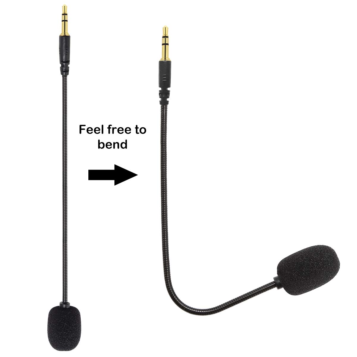 Ninge Replacement Microphone 3.5mm Game Mic Boom - Compatible with PDP Afterglow AG 6 Wired Xbox One PS4 Gaming Headset,Turtle Beach Ear Force XO ONE Stealth 420X Recon 320 Z60
