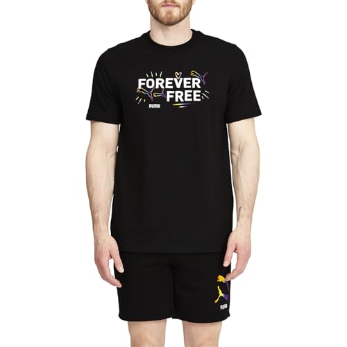 PUMA Men's Pride Tee, Black, XXL