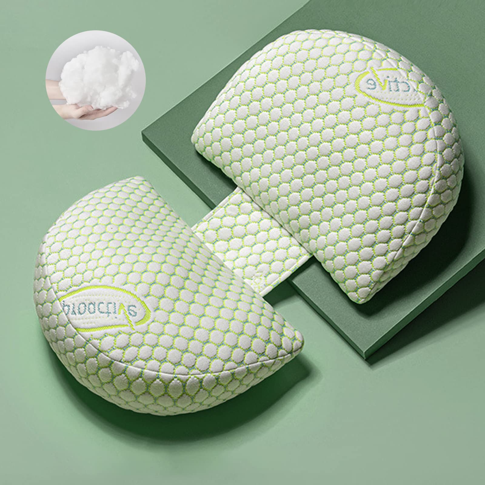 Pregnancy Pillows for Sleeping, Washable Maternity Pillow, Pregnancy Body Pillow Support for Back, Legs, Belly, Relieve of Pregnant Uncomfortable, Detachable and Adjustable Pillow Cover (Light Green)