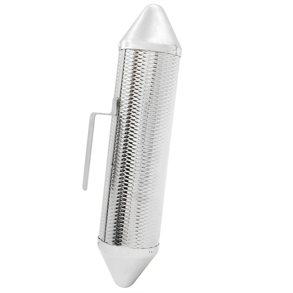 Mowind Stainless Steel Metal Guiro Percussion Instrument Musical Training Tool with Scraper