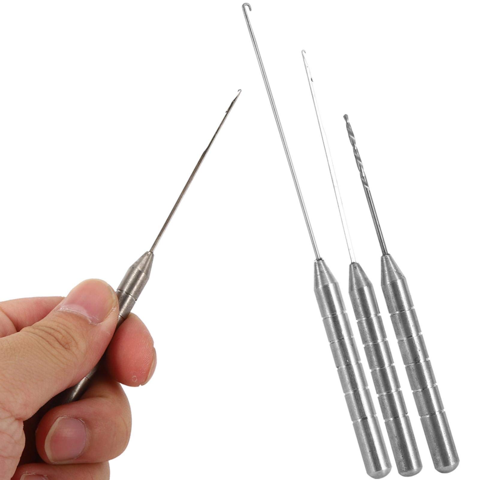 Portable Anti‑Rust Fishing Tool, 3 Pieces Stainless Steel Fishing Bait Drill Needles