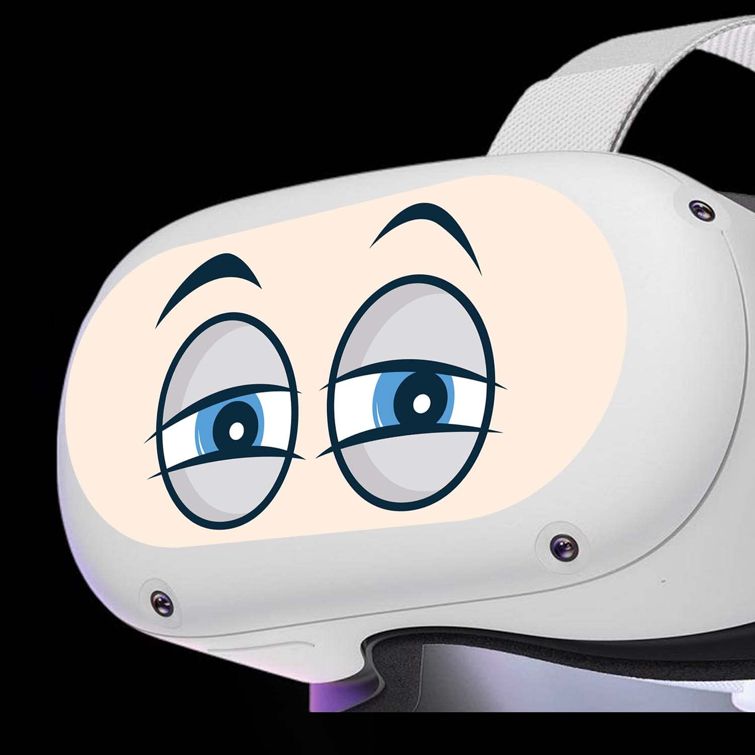VR Headset Controller Decal Sticker -Front Eyes Skin - Blue Sleepy