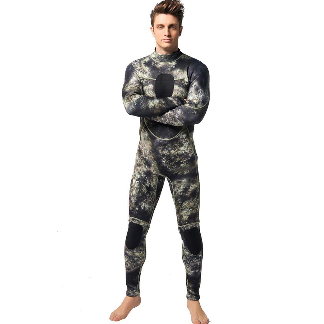 Nataly Osmann Mens 3mm /1.5mm Wetsuits Camo Neoprene Full Body Diving Suits One Piece Spearfishing Suit…