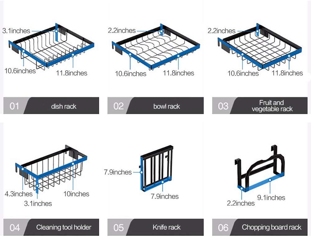 micoe Dish Drying Rack for Kitchen Counter, Aluminum Dish Dryer Rack with Removable and Drainboard Set, Large Dish Drainers with Cup Rack, Utensil Holder, Maximize Countertop Space-Grey