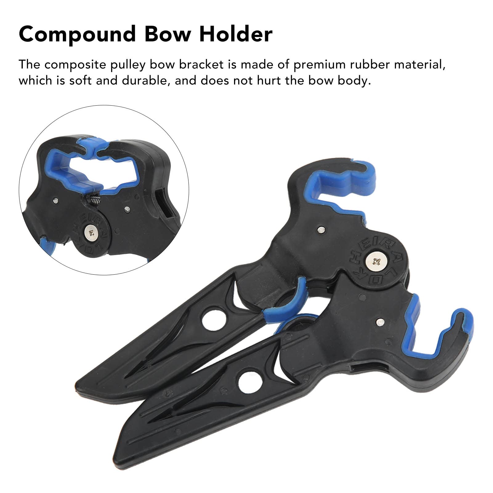 SOONALL Archery Bow Stand, Mini Portable Bow Kickstand, Composite Pulley Bow Bracket, Rubber Archery Holder Stand, Compound Bow Kick Stand for Outdoor Hunting(short)