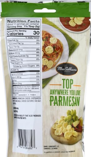 Mrs. Cubbison's Cheese Crisps - 100% Real Cheese, Keto Friendly, Great for Snacking and Salad Topper - Parmesan Flavor, 1.98 Ounce (Pack of 1)