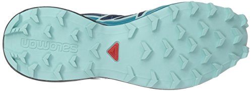 Salomon Women's Speedcross 4 W Trail Running Shoe, Poseidon/Eggshell Blue/Black, 8.5 M US