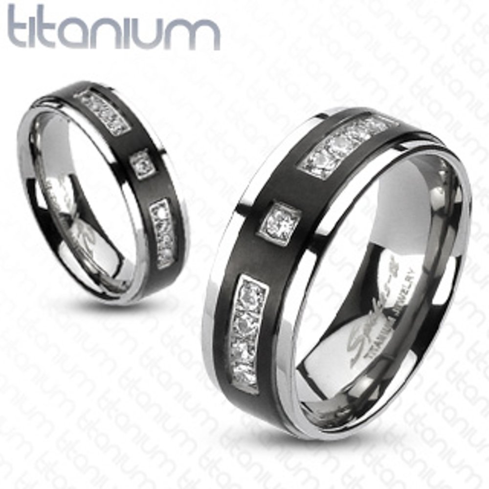 Marimor Jewelry Her and His 4 Piece Black Stainless Steel and Titanium Wedding Engagement Ring Band Set Size Women's 07 Men's 08