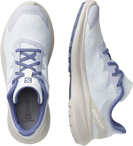 Salomon Women's Impulse W Trail Running Shoe, White/Rainy Day/Purple Heather, 6