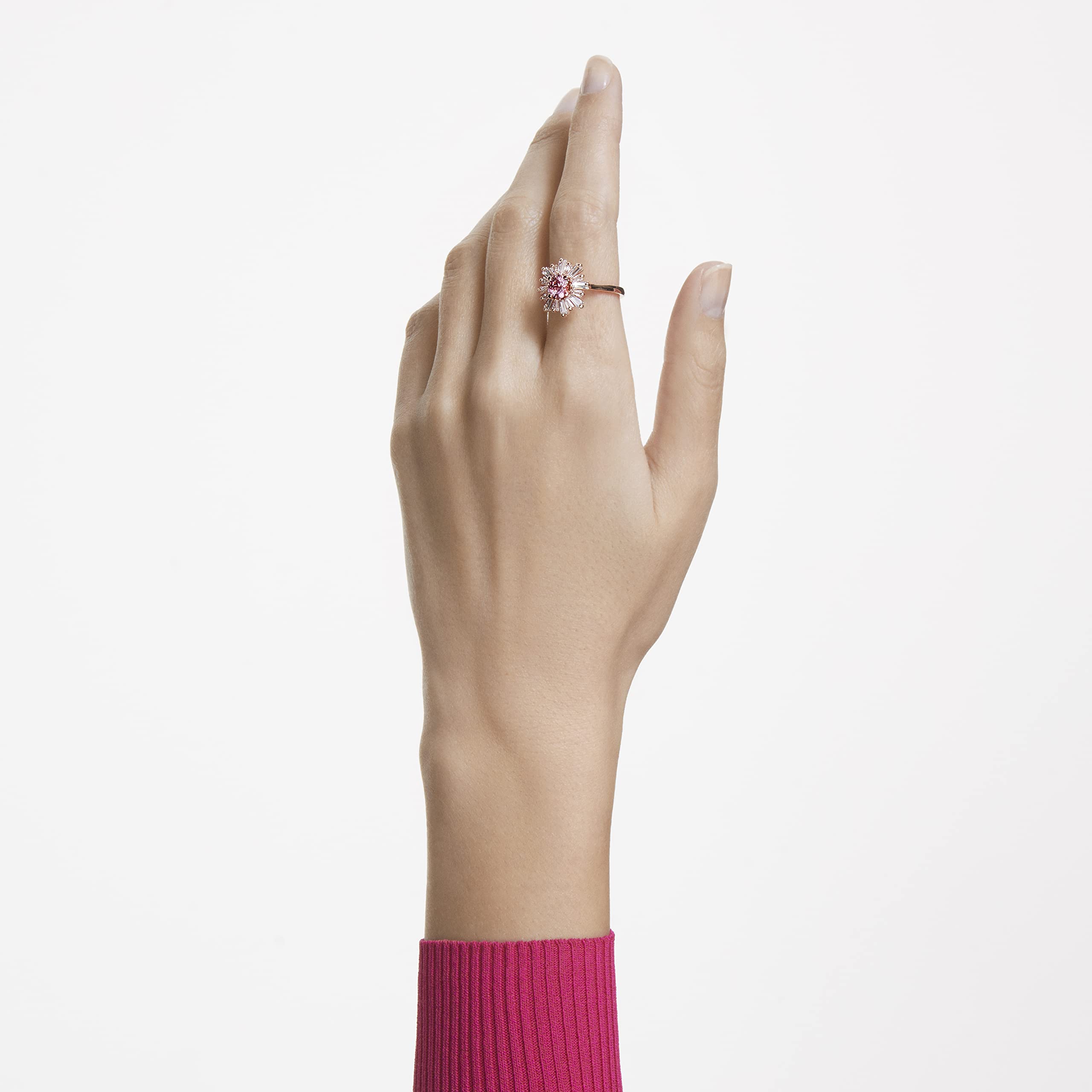 Swarovski Sunshine Ring, Pink, Rose Gold-tone Finish, Size 7