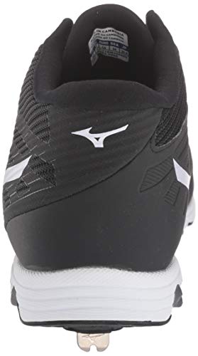 Mizuno Baseball Footwear Mid Mens Metal Baseball Cleat Black-white (9000), 12