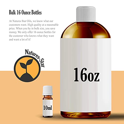 Natures-Star 16oz - Bulk Size Peppermint Essential Oil (16 Ounce Total) - Therapeutic Grade Essential Oil - Therapeutic Grade Peppermint Oil for Diffuser - Mint Essential Oil for Candle Making