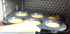 Monfish Jumbo Muffin Pan Extra Large Cupcake Tins 3.5x1.77 Cup Carbon Steel Non Stick Coating Black Granite Finish