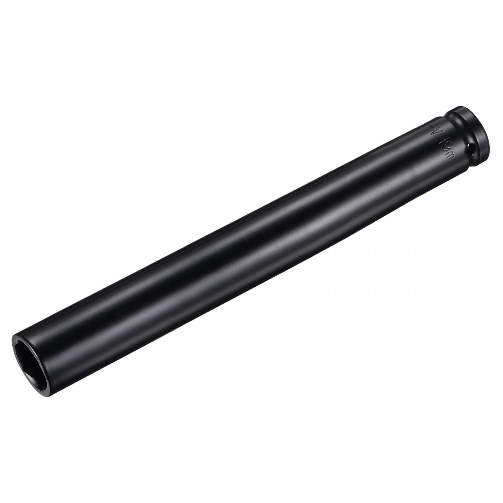 uxcell 1/2" Drive by 19mm Deep Impact Socket, Heat-Treated CR-V Steel 8" Length, 6-Point Metric Sizes