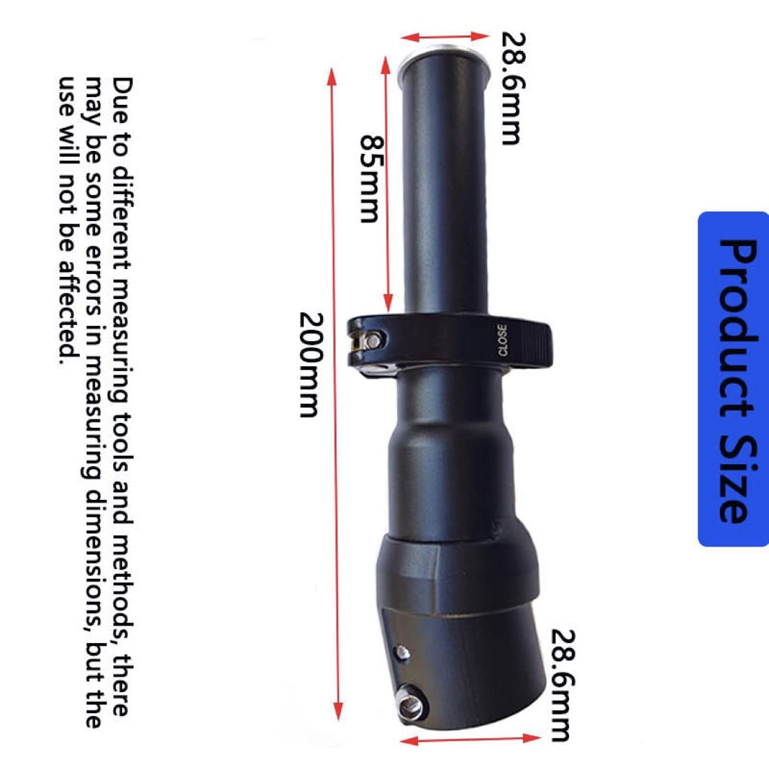 Turtle Neck Bike Stem Riser Handlebar Extender and Quick Release Adapter