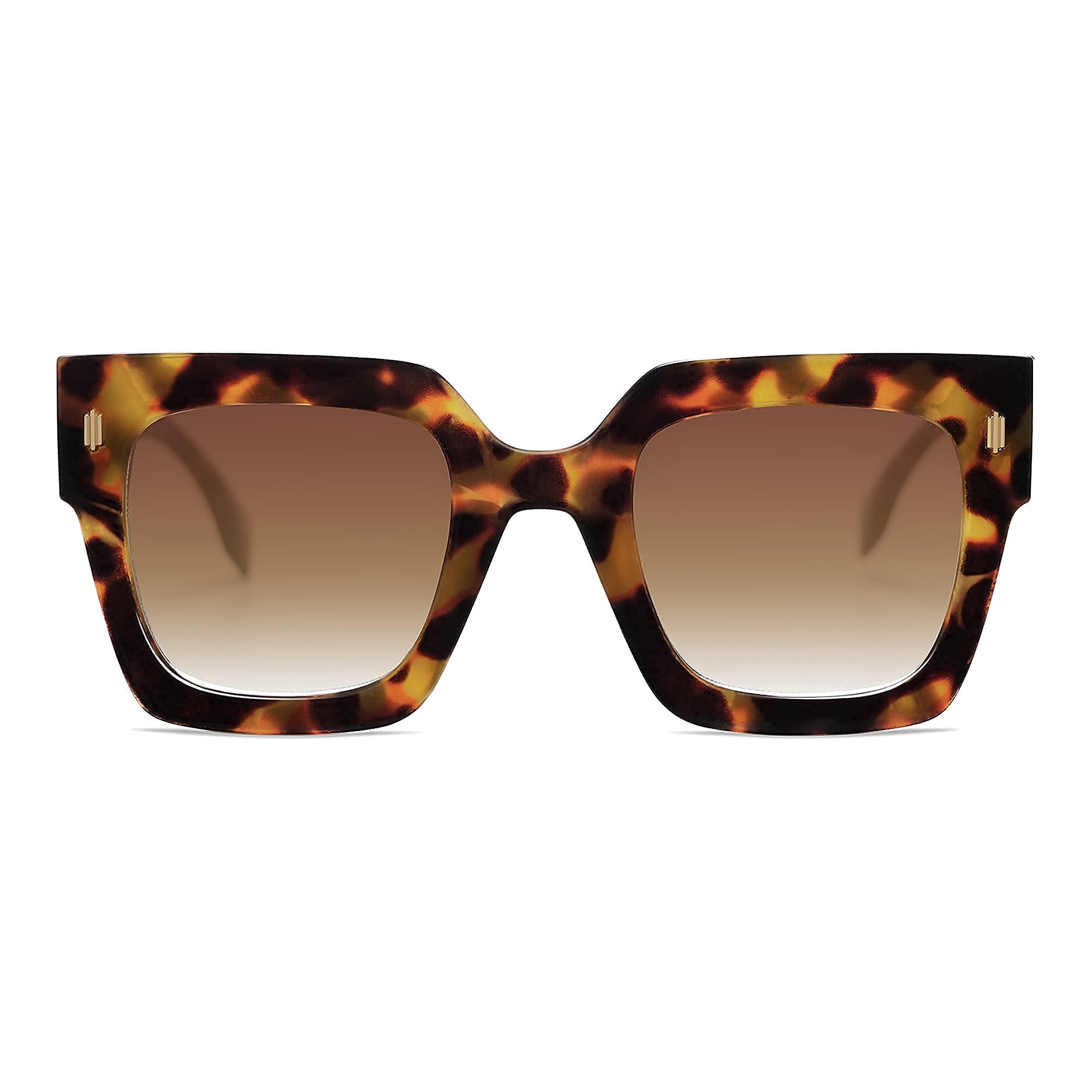 SOJOS Vintage Oversized Square Sunglasses for Women,Retro Womens Luxury Big Sun Glasses UV400 Protection SJ2194 Tortoise