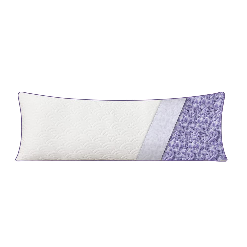 MOLCLCUY Body Pillow for Adults Pillows for Sleeping Shredded Memory Foam Cooling Pillow Cover Body Pillows