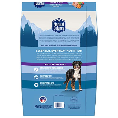 Natural Balance Original Ultra Large Breed Bites Formula Chicken & Barley Dry Dog Food 30-lb Bag