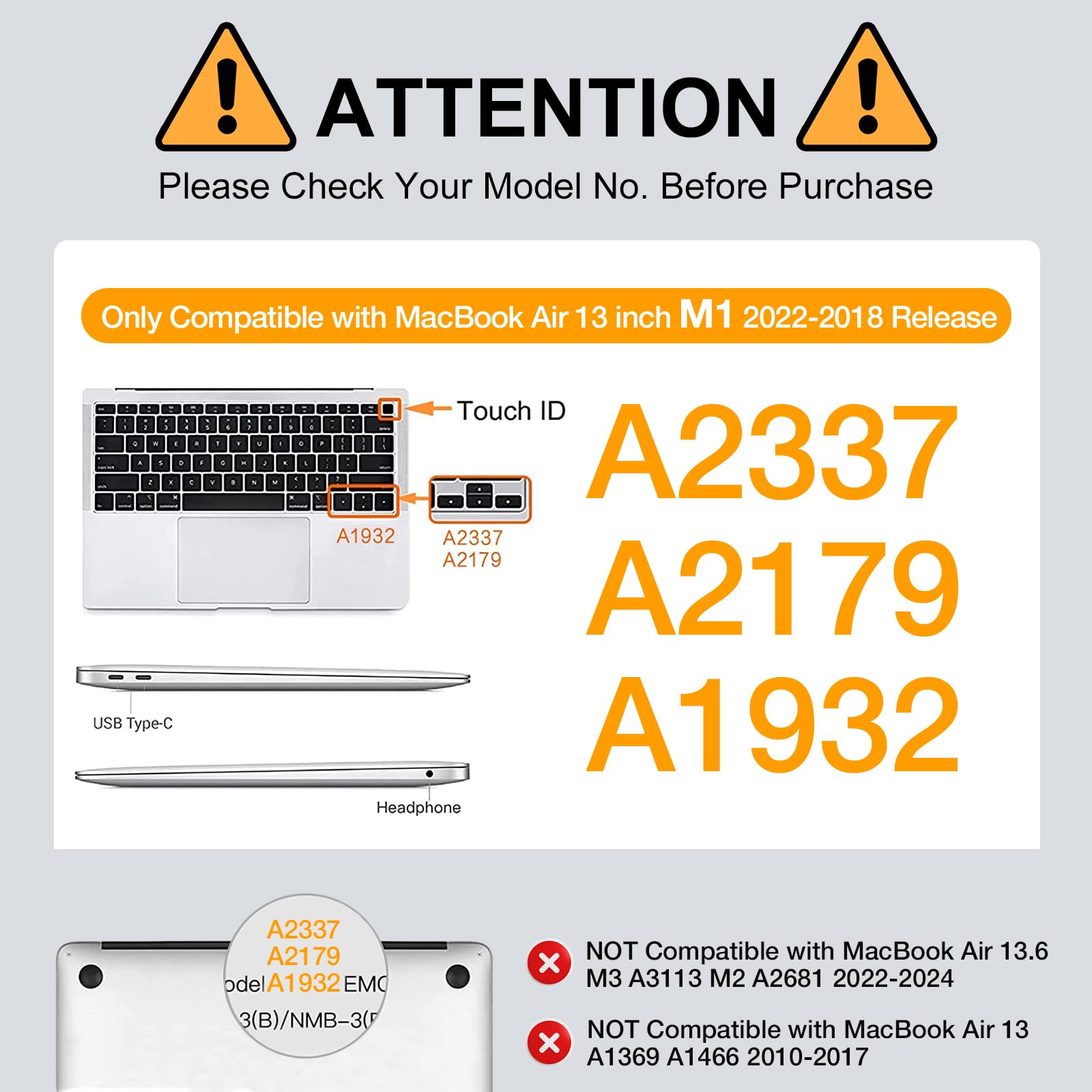 MOSISO Compatible with MacBook Air 13 inch Case 2022 2021 2020 2019 2018 Release A2337 M1 A2179 A1932 Retina Display with Touch ID, Plastic Hard Shell Case & Keyboard Cover Skin, Baby Blue