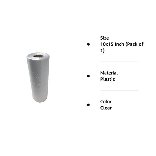 Royal7 10" x 15" 500 Bags/Roll Plastic Food Storage Bags, for Vegetable Fruits, Bread, Food Storage (1 Roll)