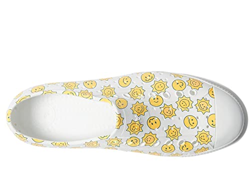 Native Shoes Unisex Jefferson Sugarlite Print Shell White/Shell White/Raincoat Sunsmile Men's 6, Women's 8 Medium