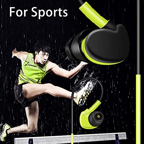 SamFansar Wired Earbud Flexible in Ear Sports Gaming Wired Headset Convenient Green