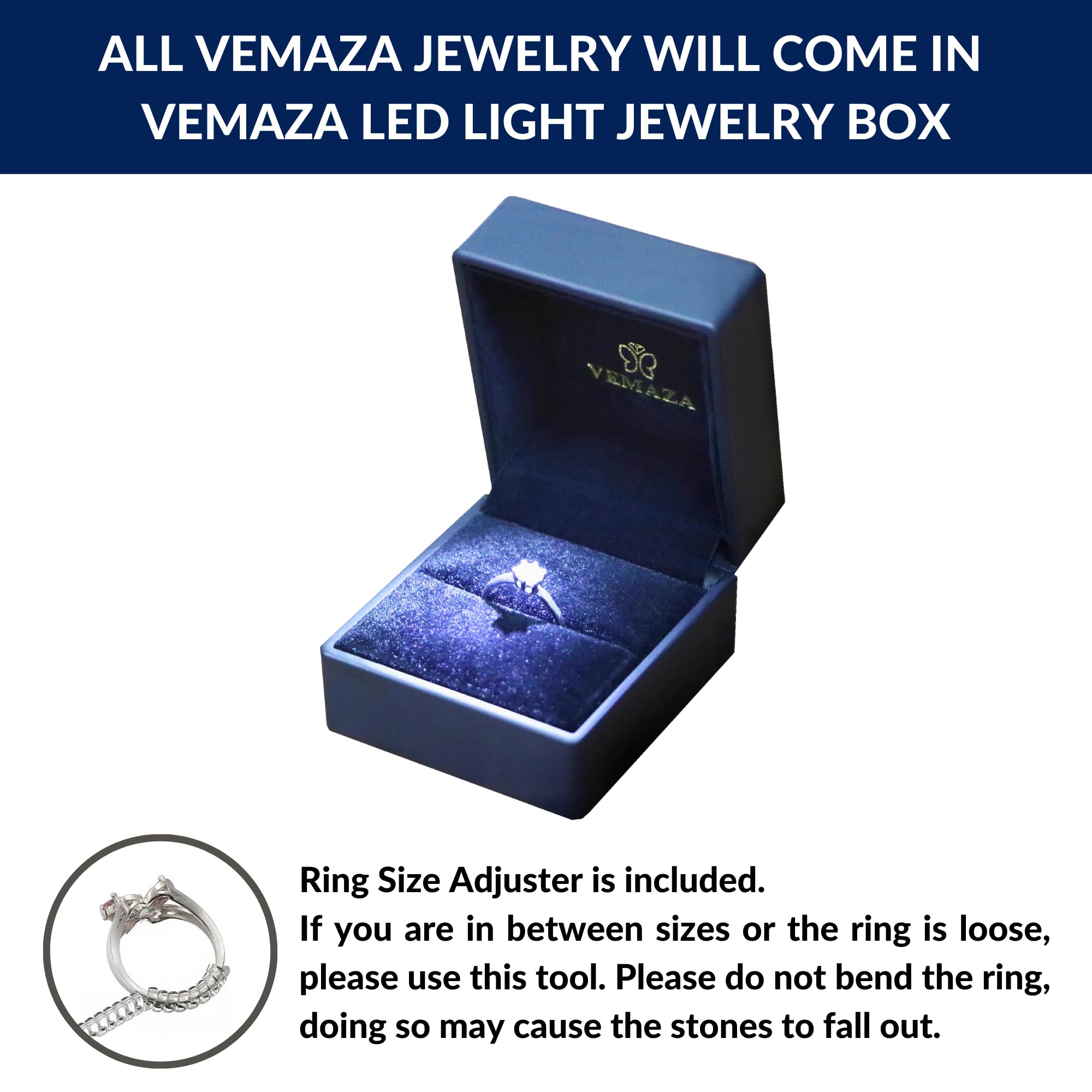 VEMAZA Color Change Alexandrite Ring Sterling Silver Halo Pear Shaped TearDrop Statement Engagement Rings For Women (La Beaute, 7)