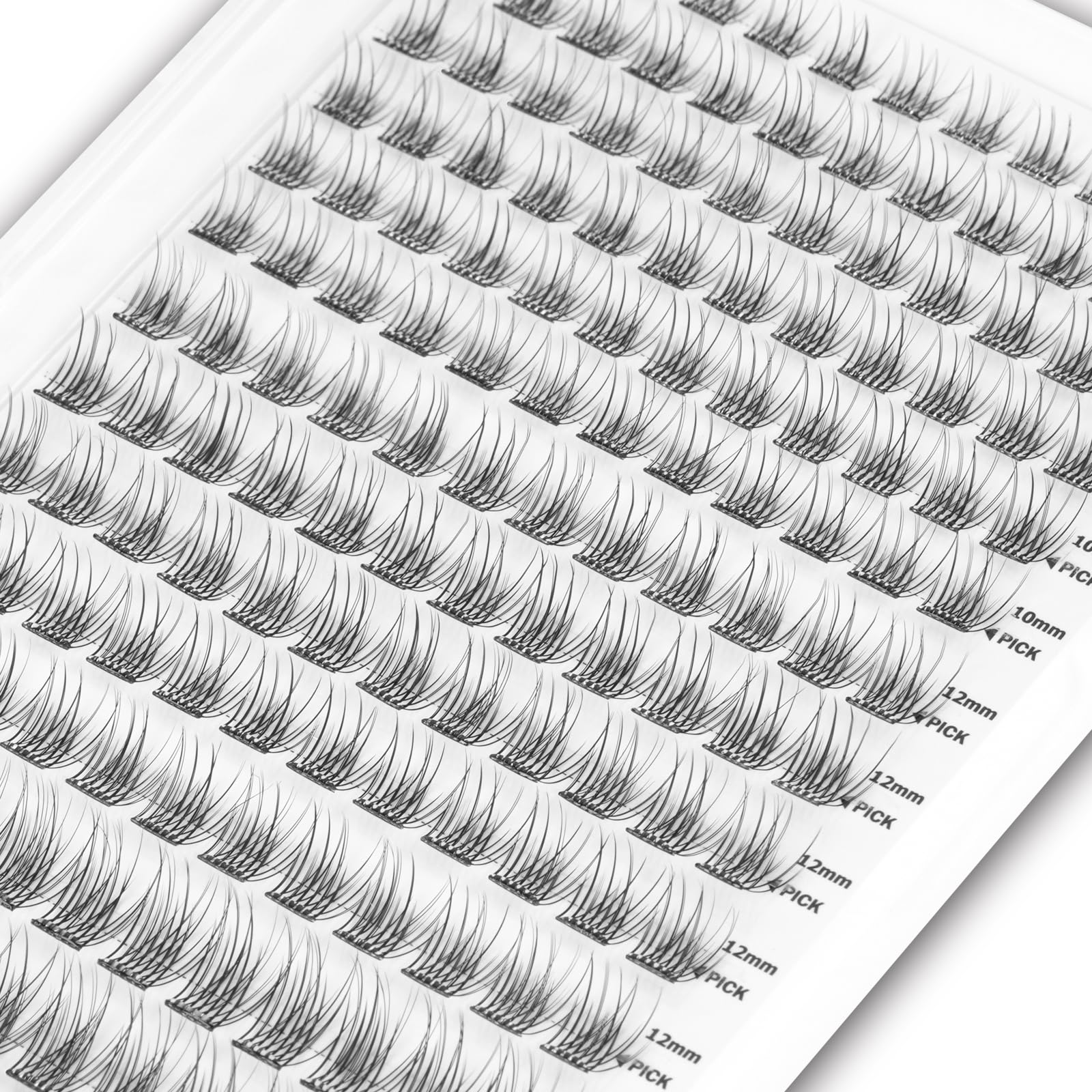 WONSIS Self Adhesive Eyelashes, 156 Pcs Self Adhesive Eyelash Clusters, Fluffy Natural False Eyelashes Strong Hold, Reusable, No Glue Needed,No Sticky Residue Pre Glued Eyelashes