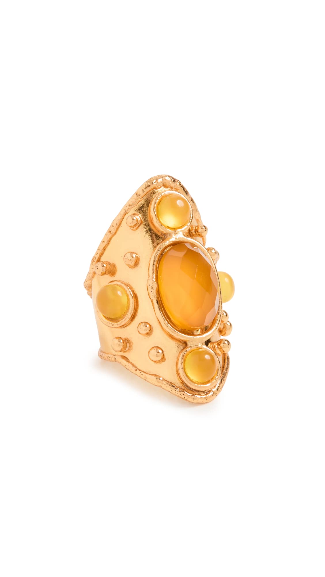 Sylvia Toledano Women's Bague Ring Little Byzance Faceted, Yellow Onyx, One Size