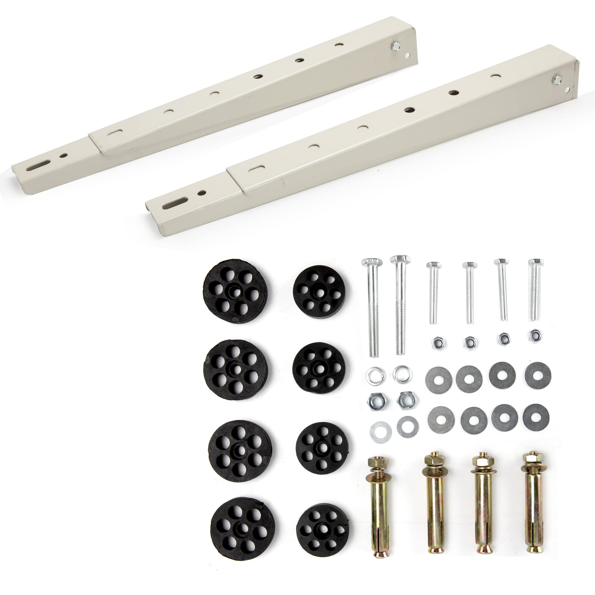 WeCooper Outdoor Split Air Conditioner Mount Bracket for 7000-18000BTU, Heavy-Duty Foldable Wall Mounting AC Bracket for Universal Ductless Mini Split Condensers Support up to 400LB
