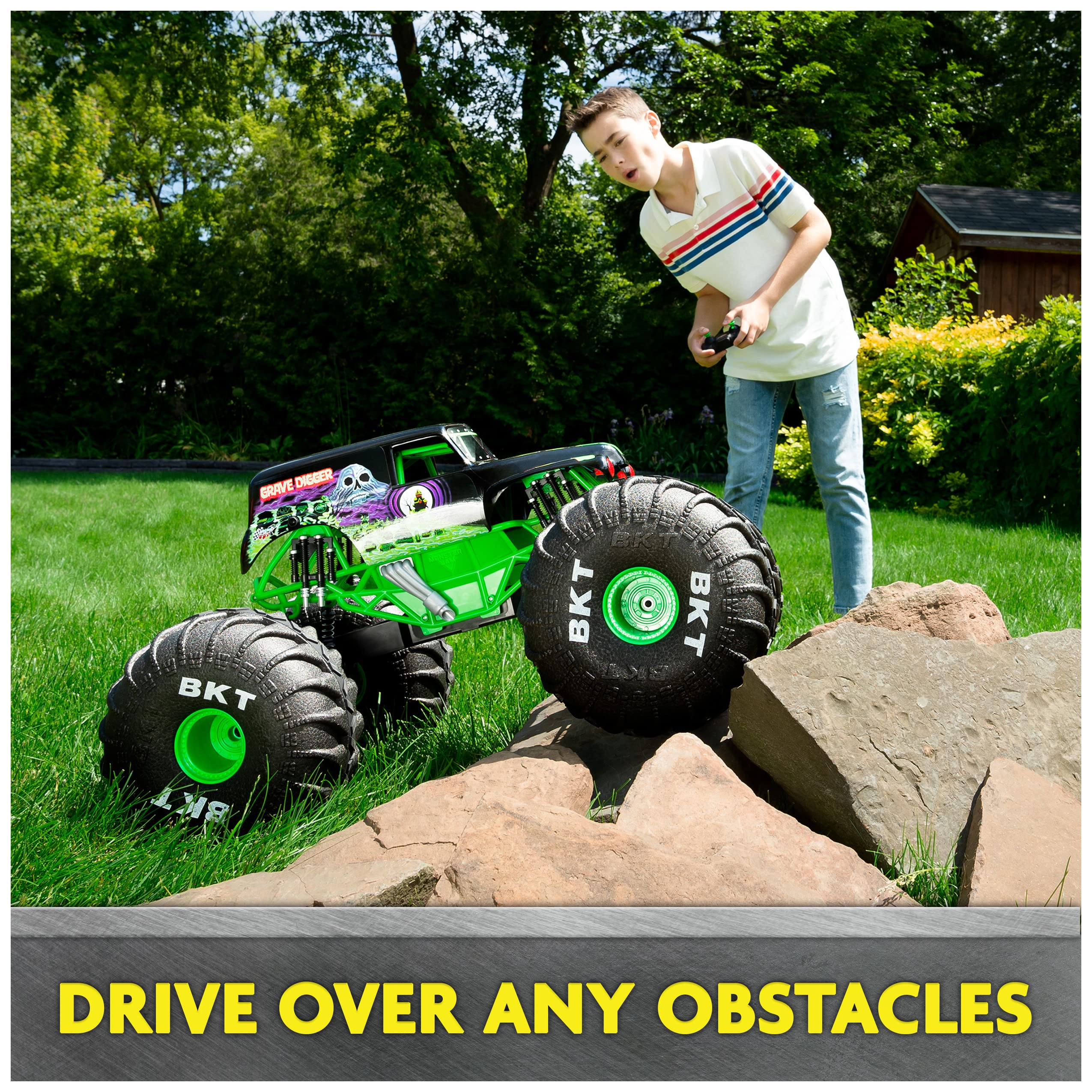 Monster Jam, Official Mega Grave Digger All-Terrain Remote Control Monster Truck, Over 2 Ft. Tall, 1:6 Scale, Kids Toys for Boys and Girls Ages 4-6+
