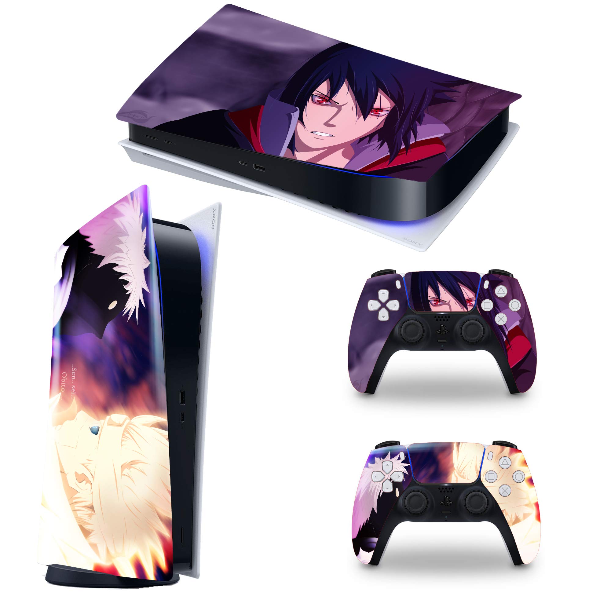 Ninja Anime TV - PS5 Standard Edition Skin Console - PS5 Standard Edition Controller Skin Cover Vinyl Decal Protective