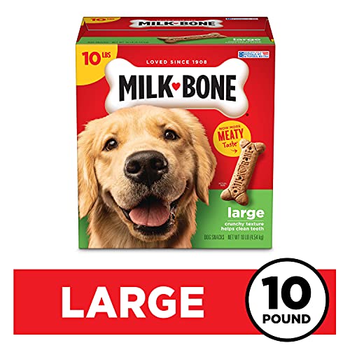 Milk-Bone Original Dog Treats for Large Dogs, 10 Pound, Crunchy Biscuit Helps Clean Teeth