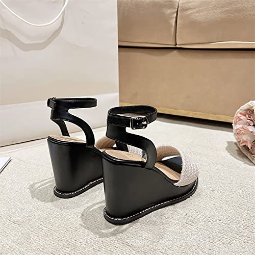 Sandals for Women Casual Summer Wedge Platform Walking Sandals Strap Buckle Party Elegant Shoes Comfy Casual Sandals