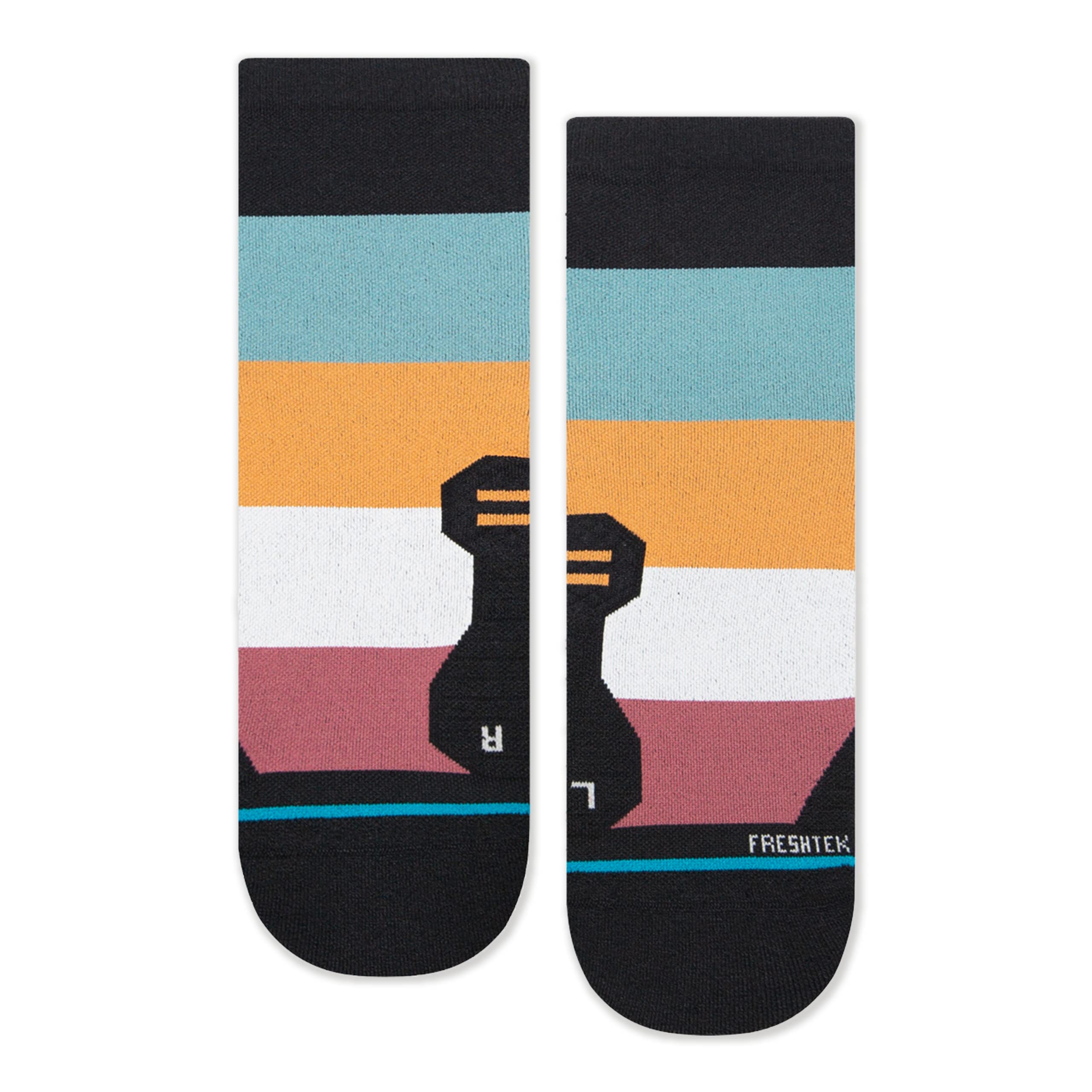 Stance Percy Light Cushion Run Sock Washed Black LG (US Men's Shoe 9-13, Women's Shoe 11-14)