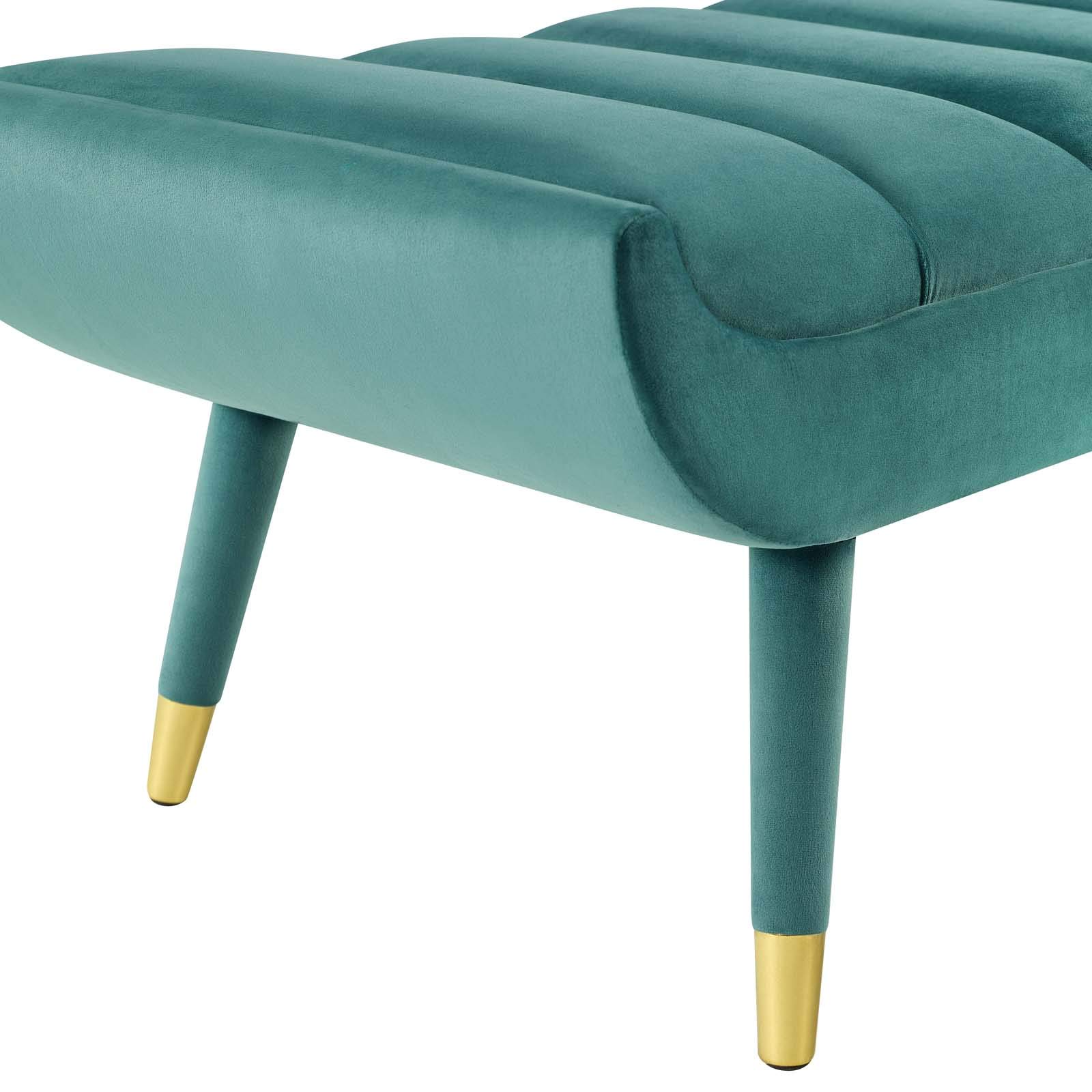 Modway Guess Channel Tufted Performance Velvet Accent Bench, Pink