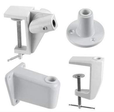 Pro Magnify - Magnifier Lamp Permanent Flat Mount - Work Light Mounting Bracket / Clamp for Desk Magnifying Light