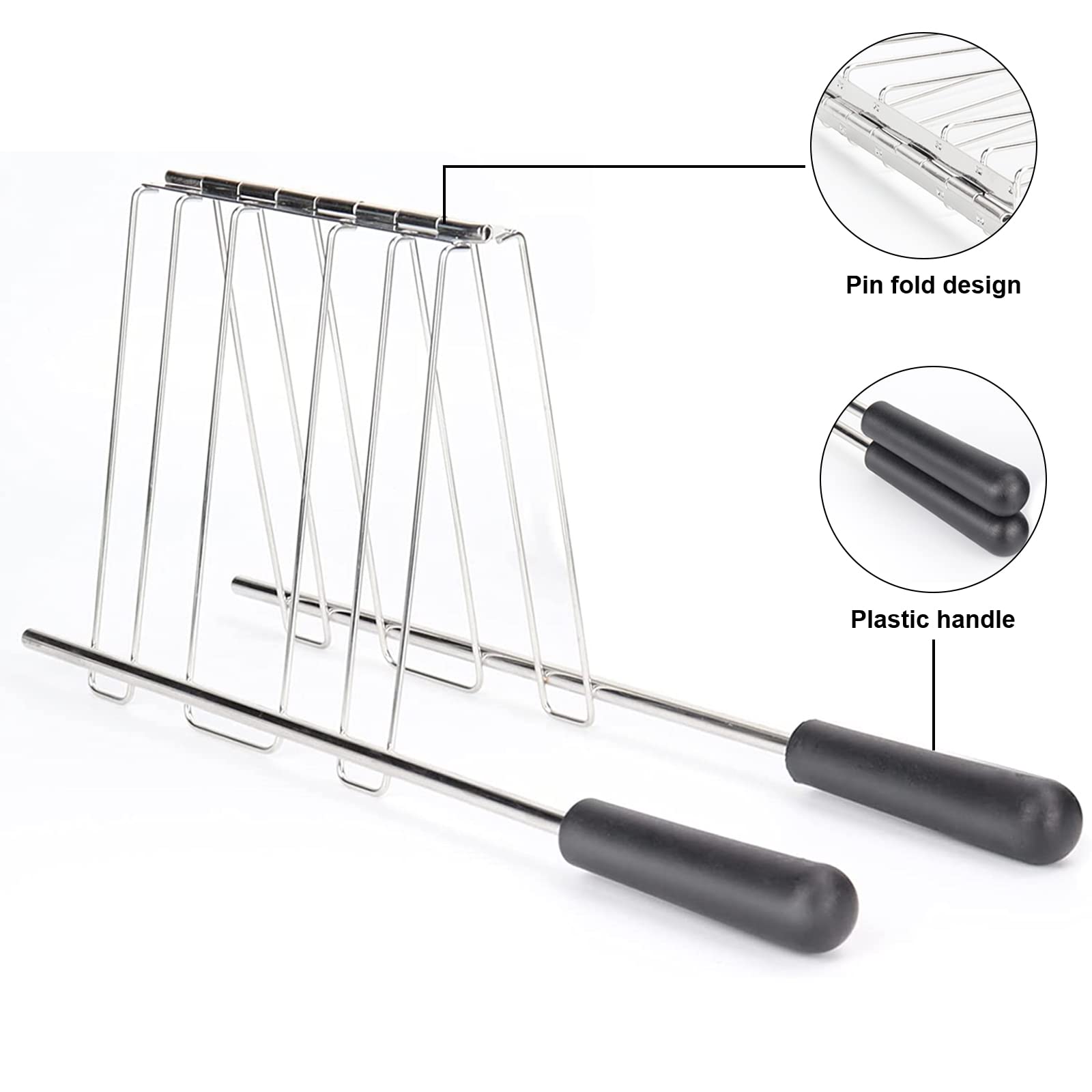 Sandwich Cage for Toaster, Toaster Tong Sandwich Rack, Classic Toaster Sandwich Clip, Stainless Steel Toaster Cage Accessory