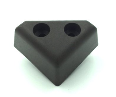 ProFurnitureParts 1.25" Tall Triangle Corner Sofa Legs, Brown Color, Set of 4, HDPE Plastic