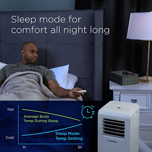 Westinghouse 10,000 BTU Portable Air Conditioner with Home Dehumidifier, Remote Control - For Rooms Up To 450 Square Feet