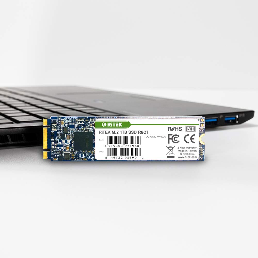 Ritek 1TB SATA III M.2 2280 6Gb/s Internal SSD Solid State Drive 3D NAND Up to 500 MB/s R801