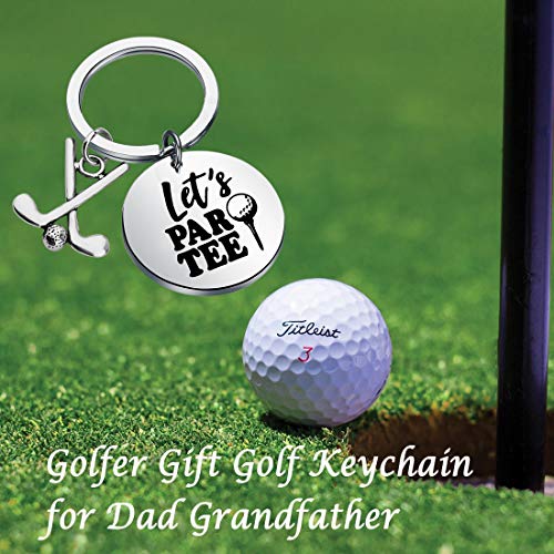 POTIY Golfer Gift Golf Keychain Charm Jewelry for The Lovers and Collectors of Golf (golf keychain)