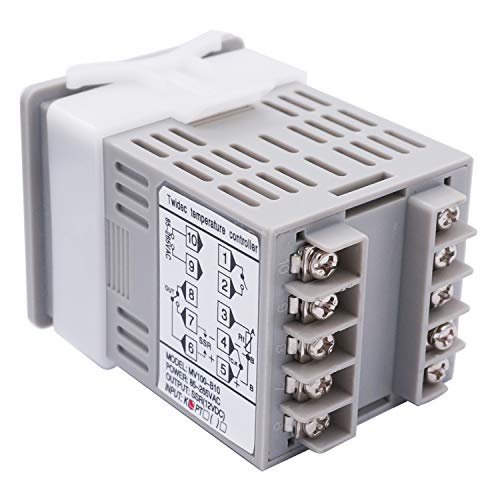 Twidec/MV100-B10 Digital Display PID Temperature Controllers Thermostat Regulator AC 85V - 265V MY-104+ K Sensor Thermocouple + Heat Sink and Solid State Relay SSR 40 DA