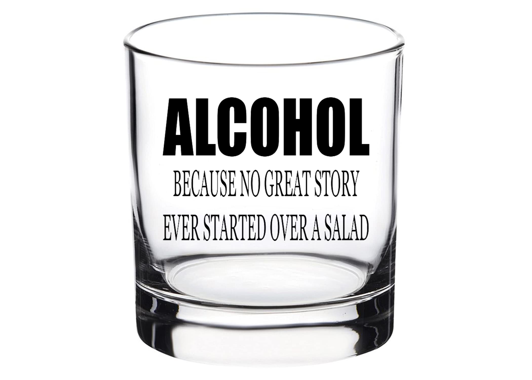 Rogue River Tactical Funny Alcohol Salad Old Fashioned Whiskey Glass Drinking Cup Gift For Him Men Dad Grandpa