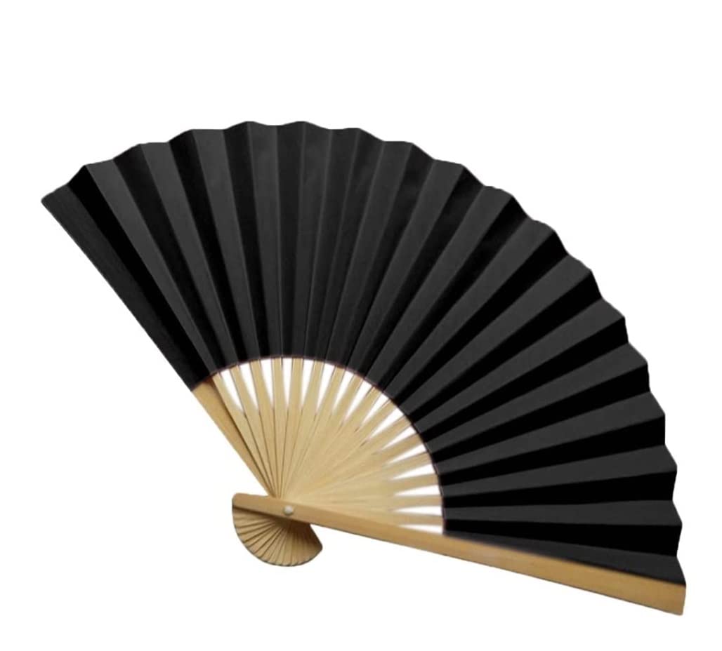 Twomech Folding Fan Traditional Chinese Fans Hand Held Fans Paper Bamboo Folding Fans for Church Wedding Decor Fan for Wedding Party Decoration (Color : C, Size : 23CM)