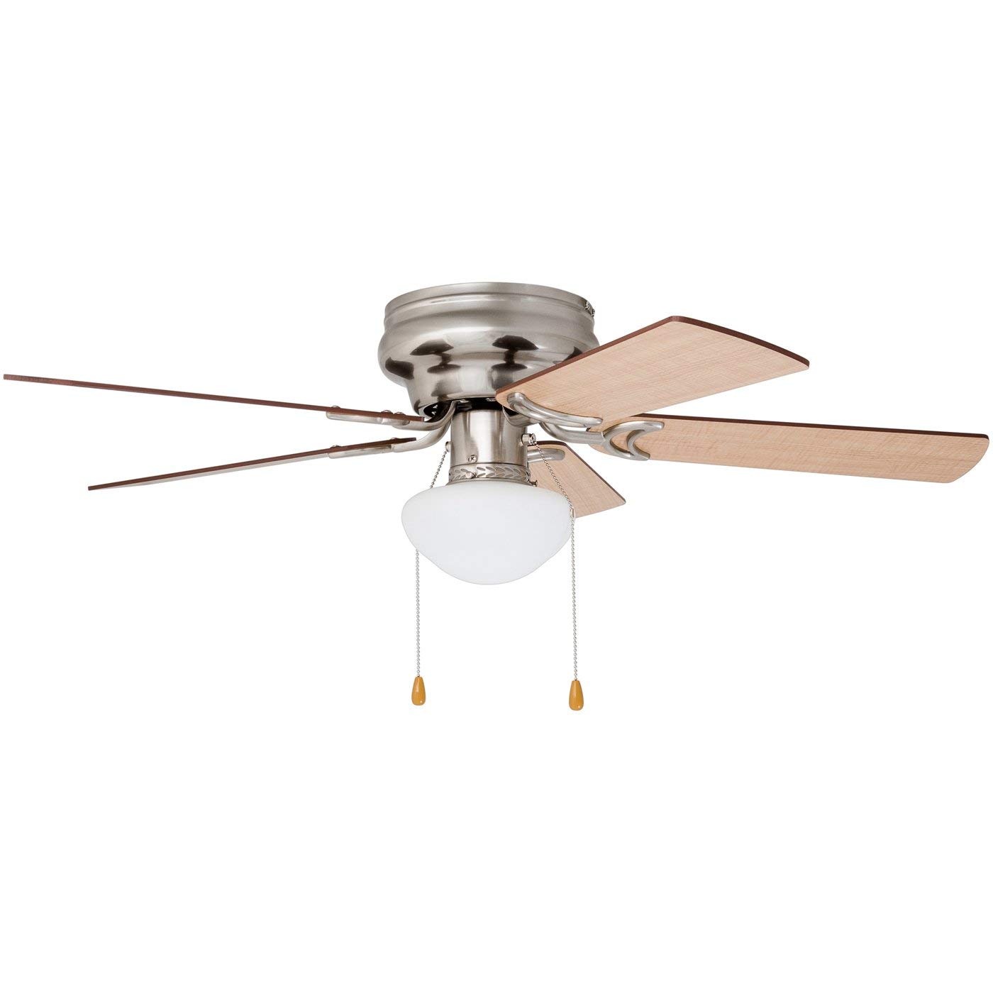 Prominence Home 80029-01 Alvina Led Globe Light Hugger/Low Profile Ceiling Fan, 42 inches, Satin Nickel (Renewed)