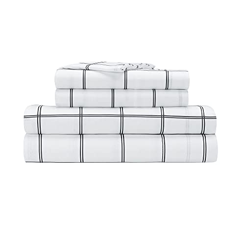 Serta Simply Clean Complete 7 Piece Hypoallergenic Reversible Bed in a Bag with Sheets and Pillow Cases for All Season, Queen, Red/Grey