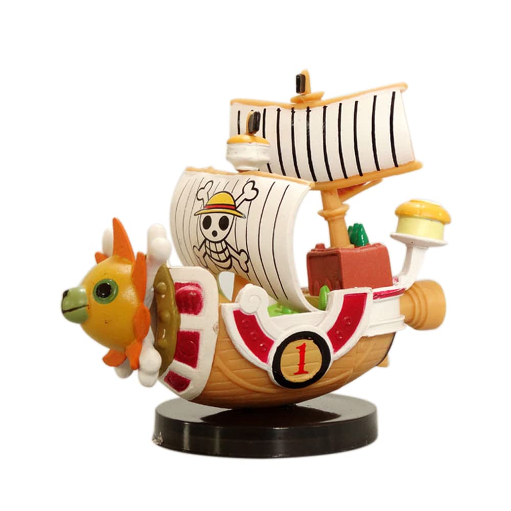 UKAKA Anime Figure Statues Anime One Piece Thousand Sunny & Going Merry Ship Model Boat PVC Action Figure Collection Cartoon Toys-Sunny