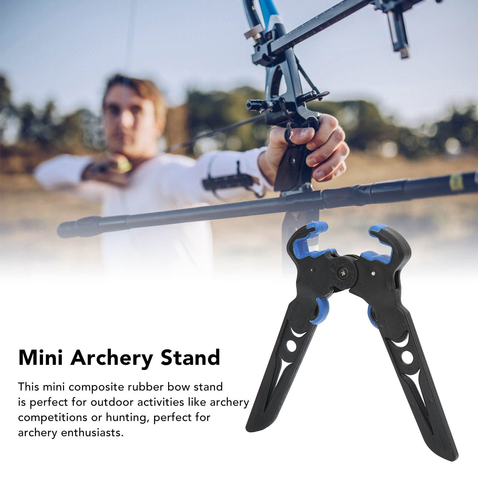 SOONALL Archery Bow Stand, Folding Compound Bow Feet, Removable Short Bow Stand Bracket, 3D Targets Hunting Compound Bows Support Rack